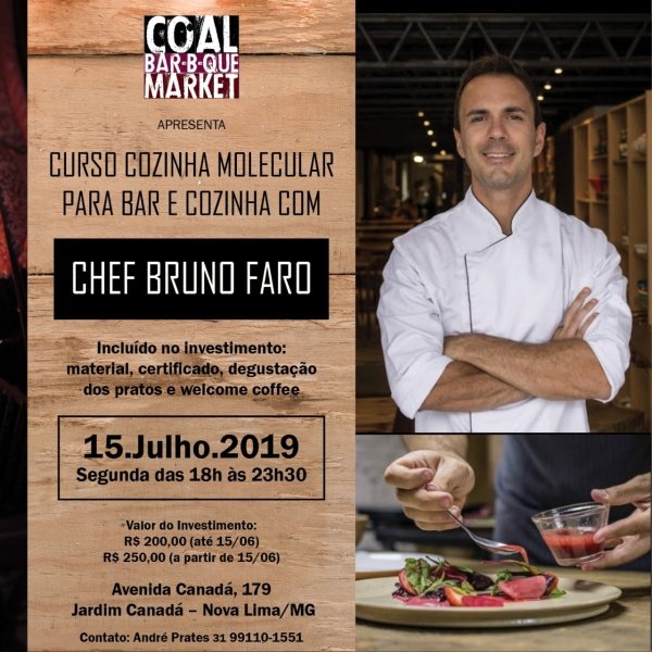 Cozinha Molecular para Bar e Cozinha com Chef Bruno Faro em Nova Lima ...