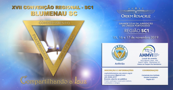 CONVENÇÃO REGIONAL SC1 - Compartilhando a Luz em Blumenau - Sympla