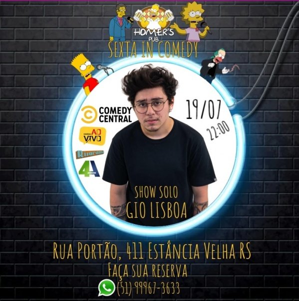 SEXTA IN COMEDY-SHOW SOLO GIO LISBOA STAND UP COMEDY em Estância Velha ...