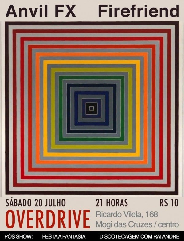 Anvil FX, Firefriend e Festa a Fantasia em Mogi das Cruzes - Sympla