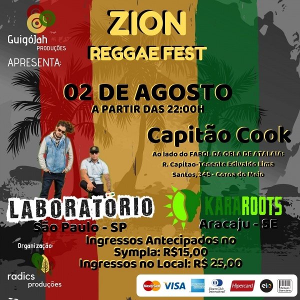 Zion Reggae Fest em Aracaju - Sympla