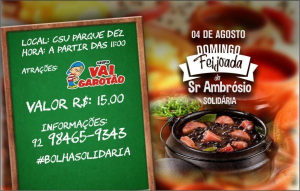Feijoada Solidária Sr. Ambrósio em Manaus - 2024 - Sympla