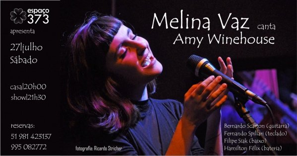 Melina Vaz canta Amy Winehouse em Porto Alegre - Sympla