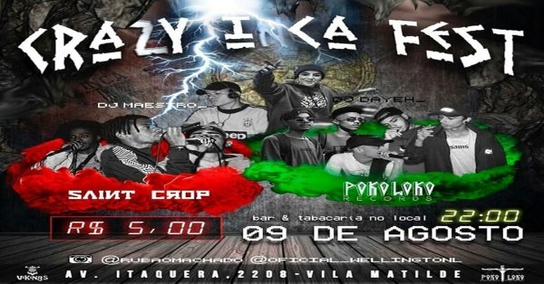 CRAZY INCA FEST em São Paulo - Sympla