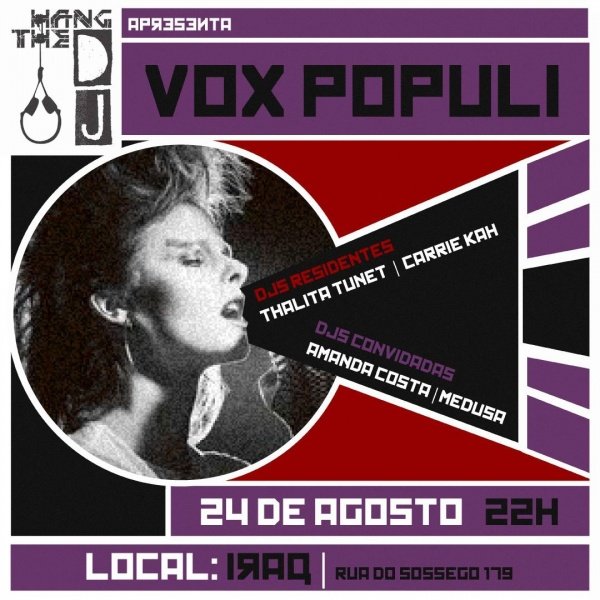 Hang The DJ - Vox Populi em Recife - Sympla