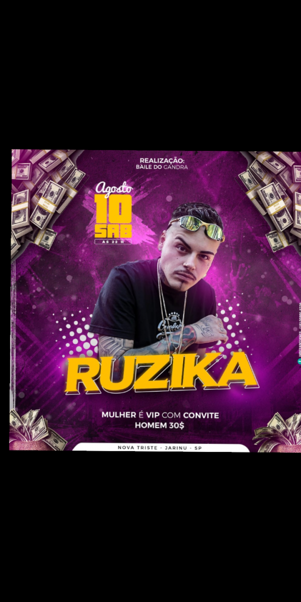 MC RUZIKA em Jarinu - Sympla