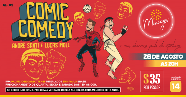 Comic Comedy com André Santi e Lucas Moll em São Paulo - Sympla