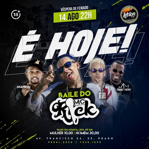 Baile do Mc Rick Leblon Prado em Belo Horizonte - Sympla