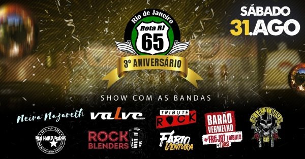 ROTA 65: Aniversário Rota 65 - 2º Dia em Rio de Janeiro - Sympla