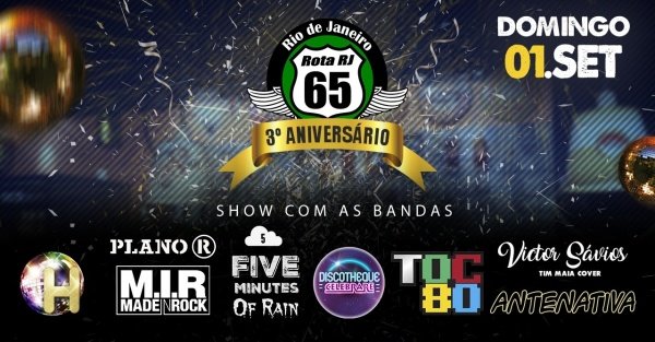 ROTA 65: Aniversário Rota 65 - 3º Dia em Rio de Janeiro - Sympla