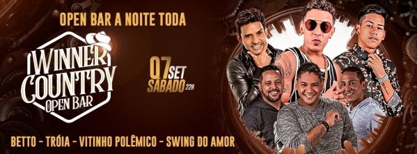 WINNER COUNTRY (OPEN BAR) em Recife - Sympla