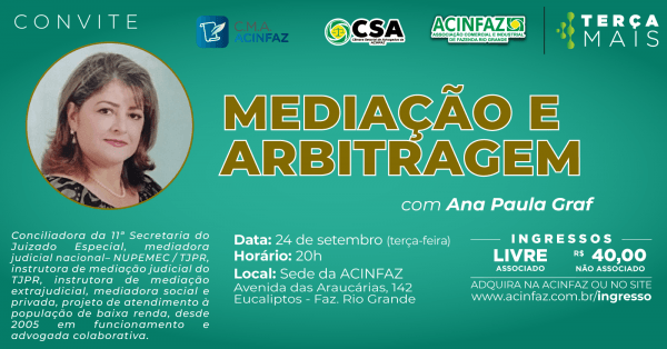 Terça Mais - Gestão empresarial e Mediação com Ana Paula Graf em ...