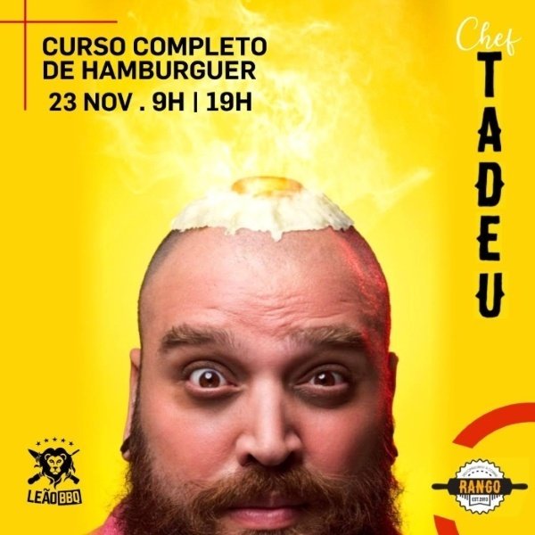 Curso completo de hambúrguer com chef Tadeu do Canal Rango em Goiânia - Sympla