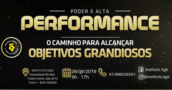 CURSO PODER E ALTA PERFORMANCE em Recife - Sympla