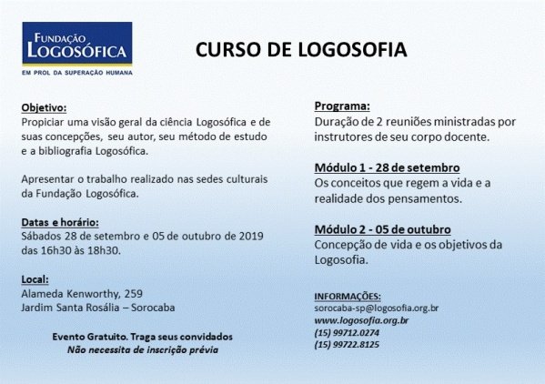 Curso de Logosofia - GRATUITO em Sorocaba - Sympla