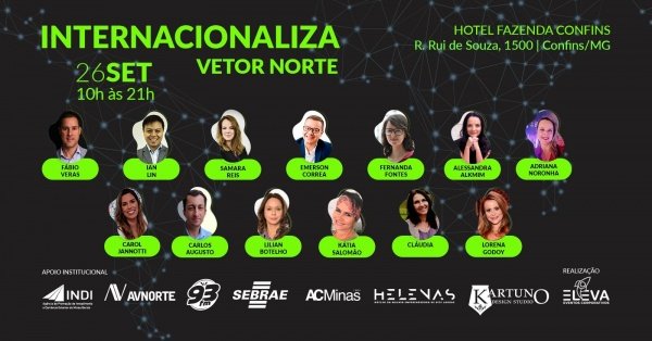 Internacionaliza Vetor Norte em Confins - Sympla