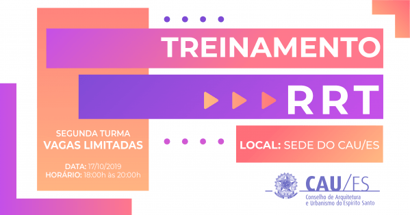 Treinamento RRT - CAU/ES em Vitória - Sympla