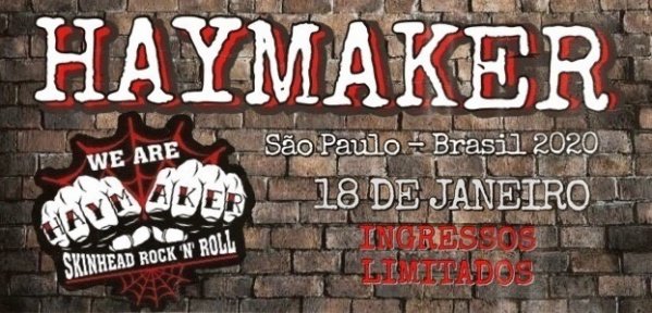 HAYMAKER em São Paulo - Brasil em São Paulo - Sympla