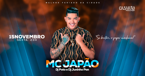 MC JAPÃO no Casarão em João Pessoa - Sympla