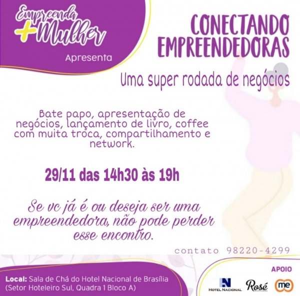 Empreenda Mais Mulher Conectando Empreendedoras em Brasília - Sympla