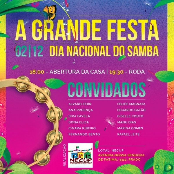 A Grande Festa, Dia Nacional do Samba em Belo Horizonte - Sympla