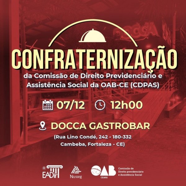 Confraternização da CDPAS em Fortaleza - Sympla
