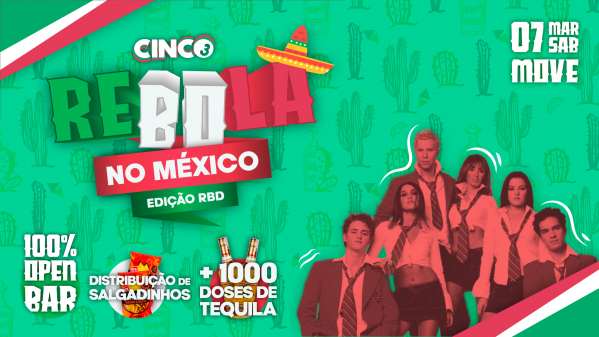 Rebola no México - Edição RBD em Rio Grande - Sympla