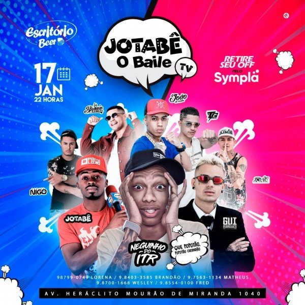 JOTABÊ TV O BAILE em Belo Horizonte - Sympla
