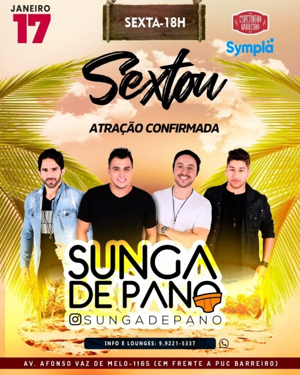 Sextou com Sunga de Pano no Espetinho Barreiro em Belo Horizonte - Sympla