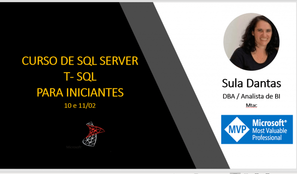 CURSO SQL SERVER "T- SQL PARA INICIANTES" - online - Sympla