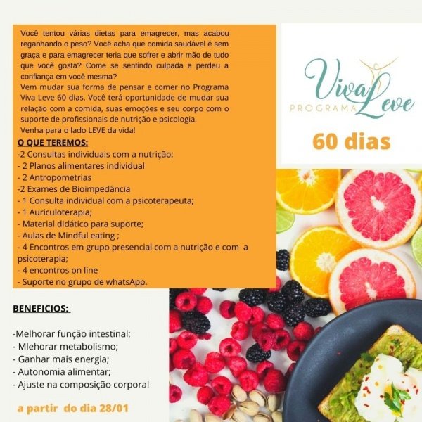 Programa Viva Leve 60 dias em Salvador - Sympla