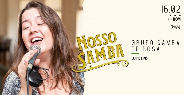 NOSSO SAMBA com Samba de Rosa - 16/02 em Belo Horizonte - Sympla