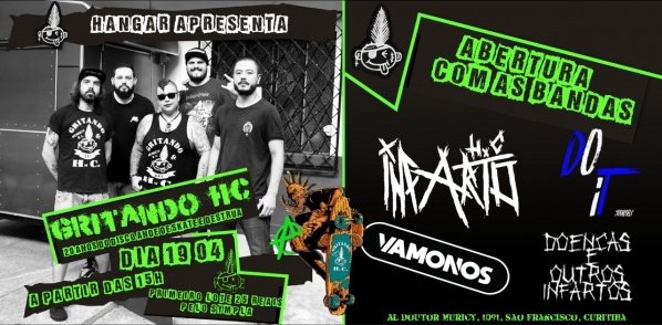 Gritando HC em Curitiba em Curitiba - Sympla