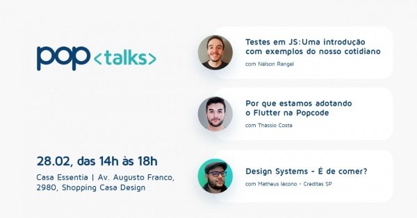 PopTalks 28/02/20 em Aracaju - Sympla