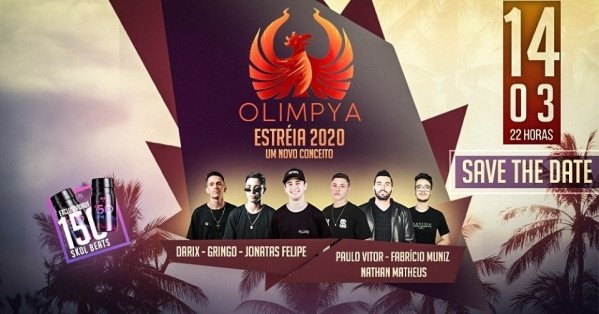 OLIMPYA - ESTREIA 2020 em Jaraguá do Sul - Sympla