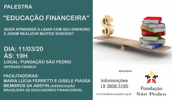 PALESTRA - EDUCAÇÃO FINANCEIRA em Amparo - Sympla