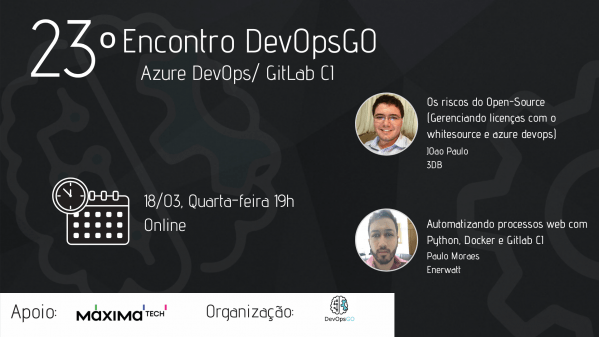 [ONLINE] 23º Encontro DevOpsGo: Azure DevOps/ GitLab CI - online - Sympla