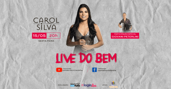 Live do bem - Carol Silva - online - Sympla