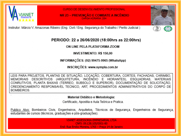 NR 23 - Prevenção e Combate a Incêndio - online - Sympla