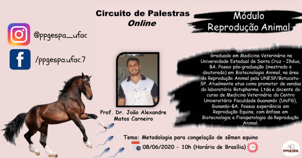 Palestra: Metodologia para Congelamento de Sêmen Equino - online - Sympla