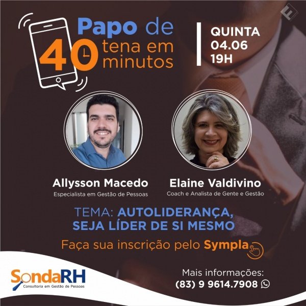 Papo de 40tena em 40 Minutos - online - Sympla