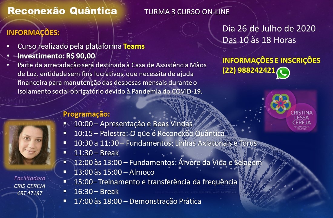 Curso de Reconexão Quântica - Turma 3 - online - Sympla