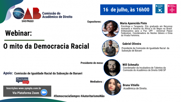 OAB SP. O mito da Democracia Racial - online - Sympla
