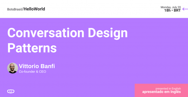 Conversation Design Patterns - online - Sympla