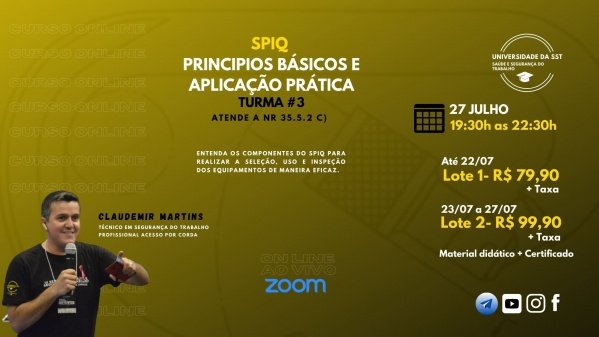 SPIQ - PRINCÍPIOS BÁSICOS E APLICAÇÃO PRÁTICA - online - Sympla