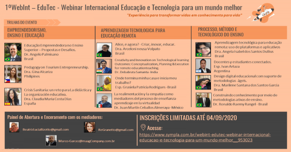 [WebInt-EduTec] Webinar Internacional Educação e tecnologia para um ...