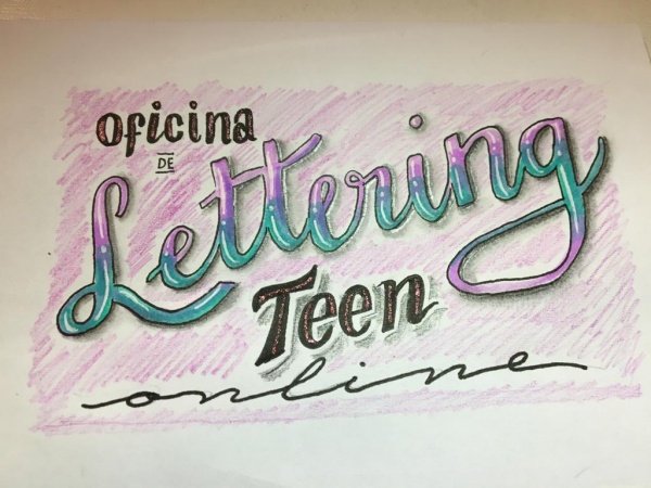Oficina de Lettering - Teens - Avançado - (11 a 14 anos) - online - Sympla