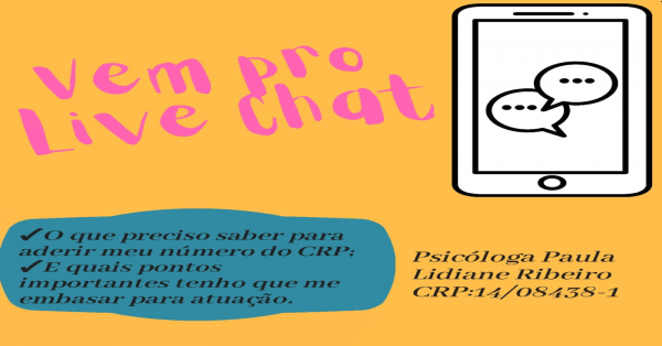 Vem pro Live Chat - online - Sympla