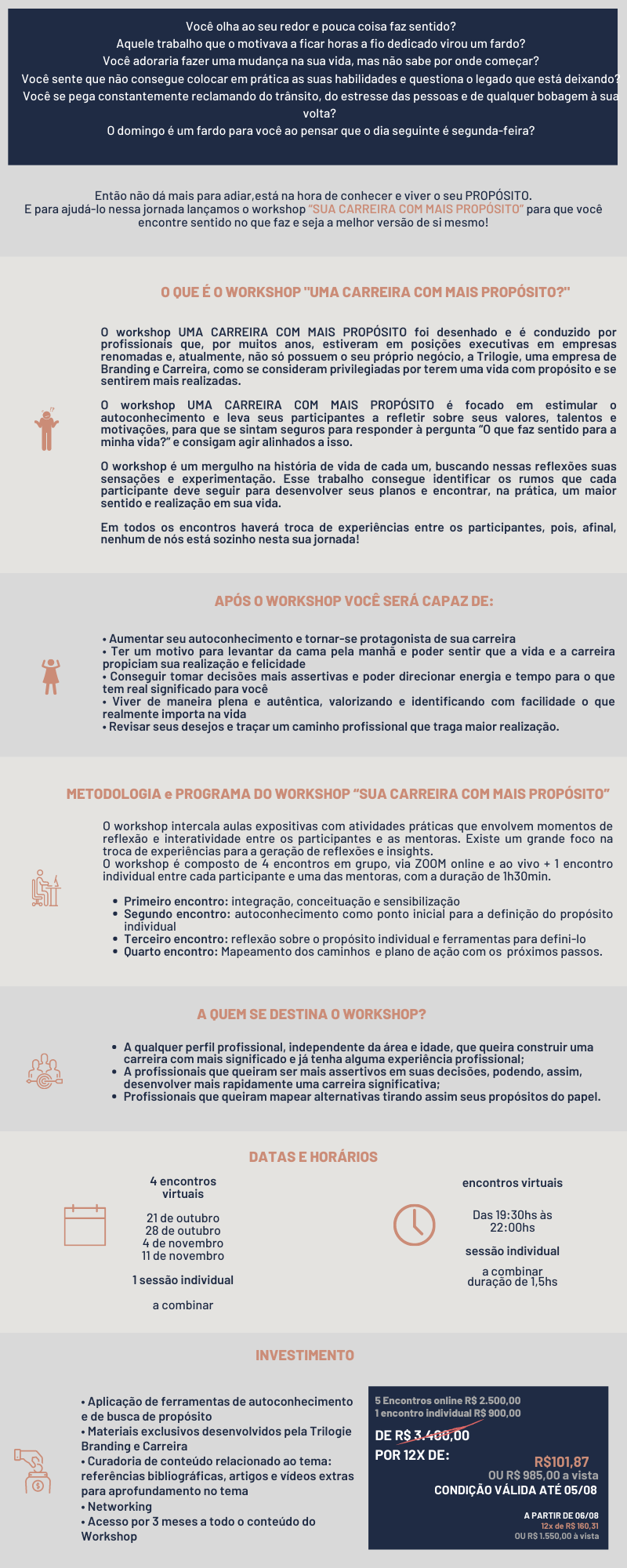 Workshop SUA CARREIRA COM MAIS PROPÓSITO - online - Sympla