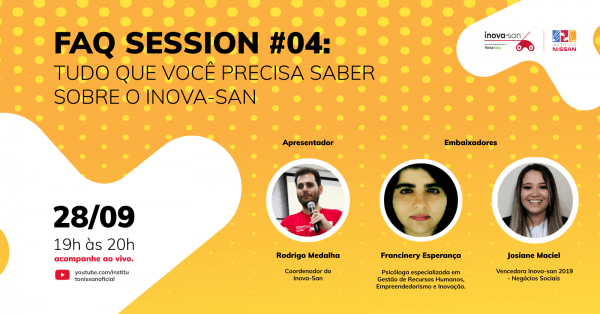 Inova-San FAQ Session #04 - Tudo que você precisa saber - online - Sympla